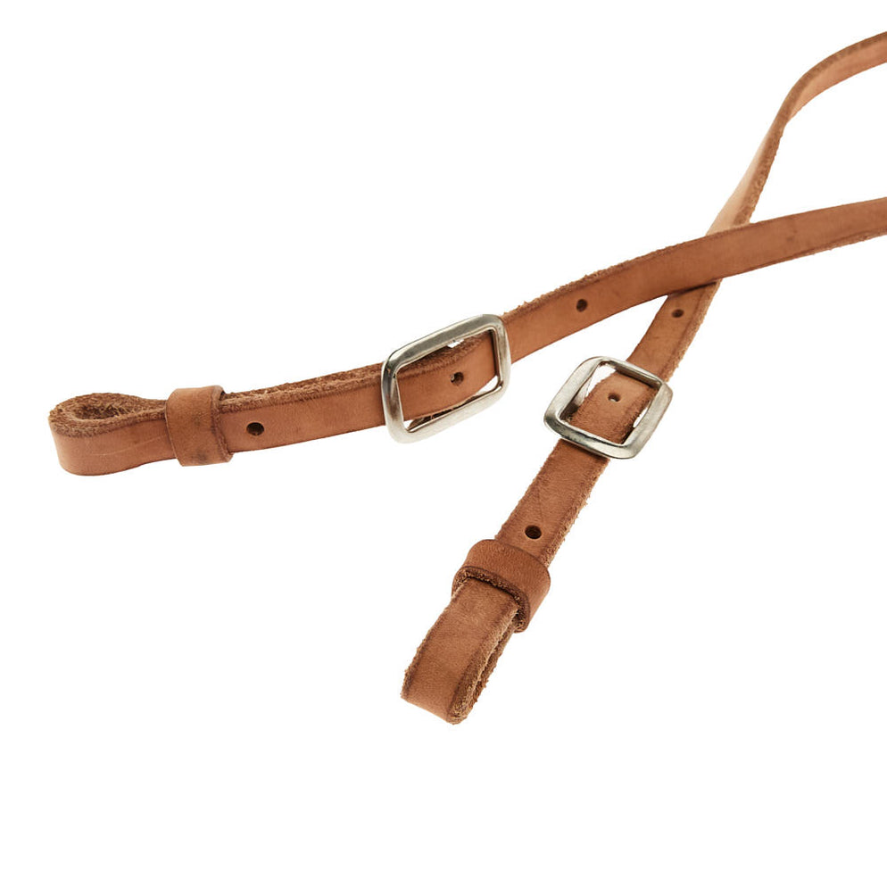Tomahawk Gold Lace Leather Braided Barrel Reins