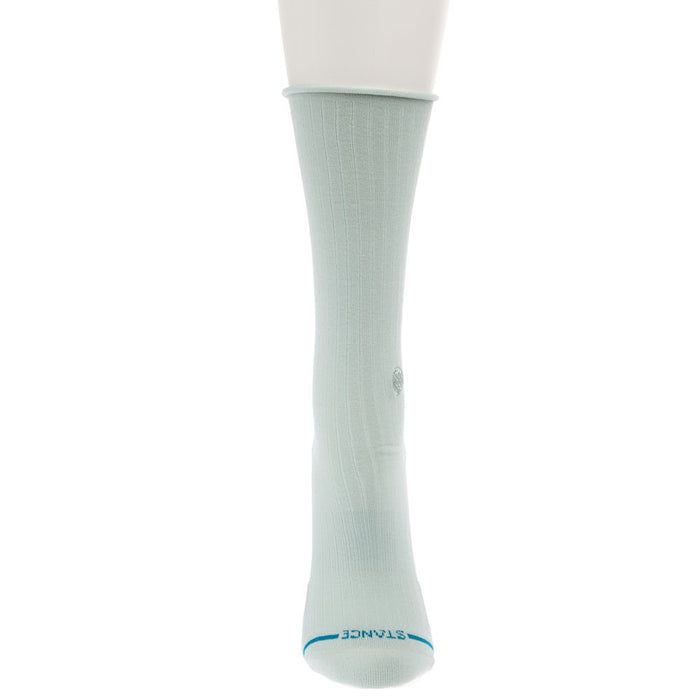 Stance Women' Rolled Pale Blue Solid Crew Socks