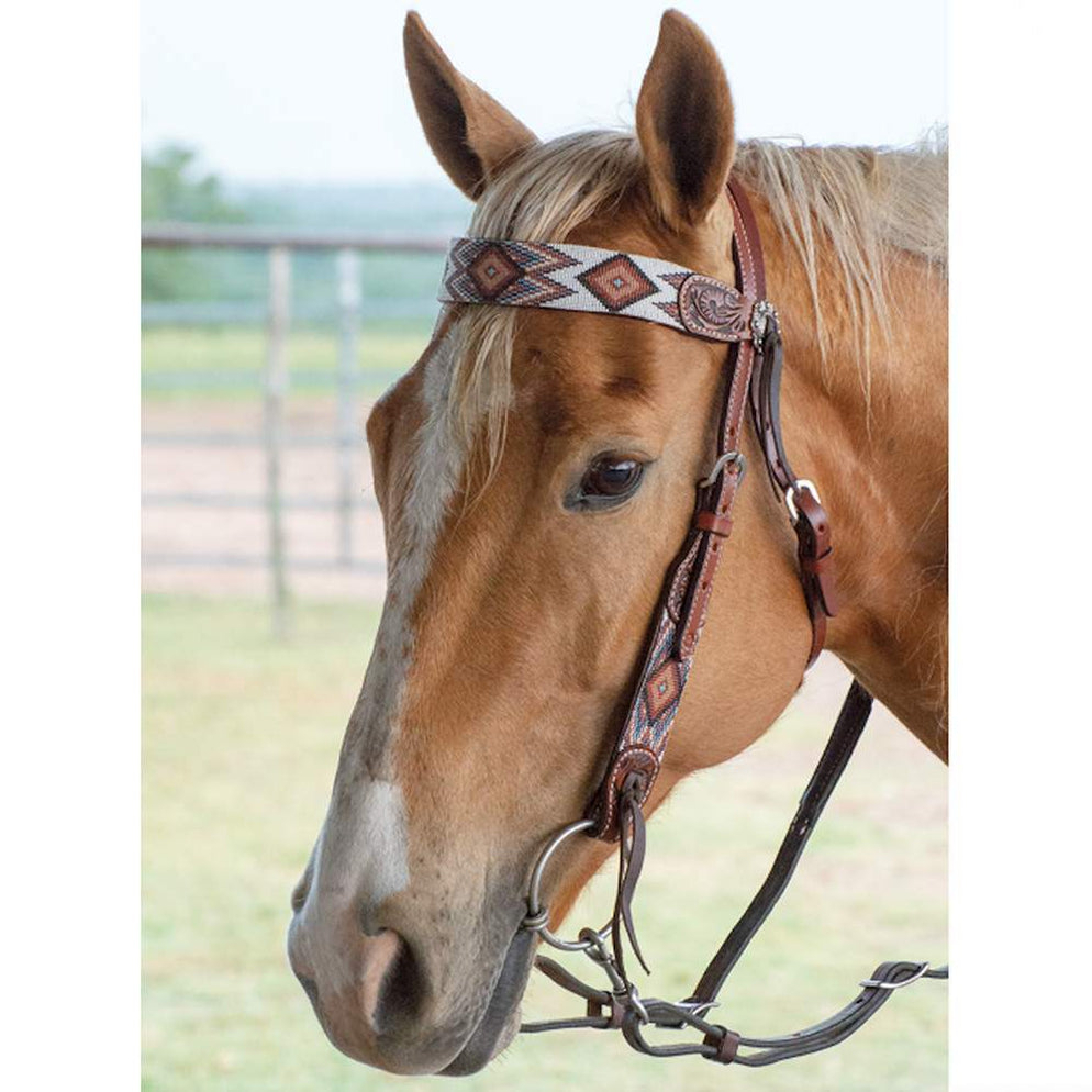Circle Y Saddlery Infinity Beaded Browband Headstall