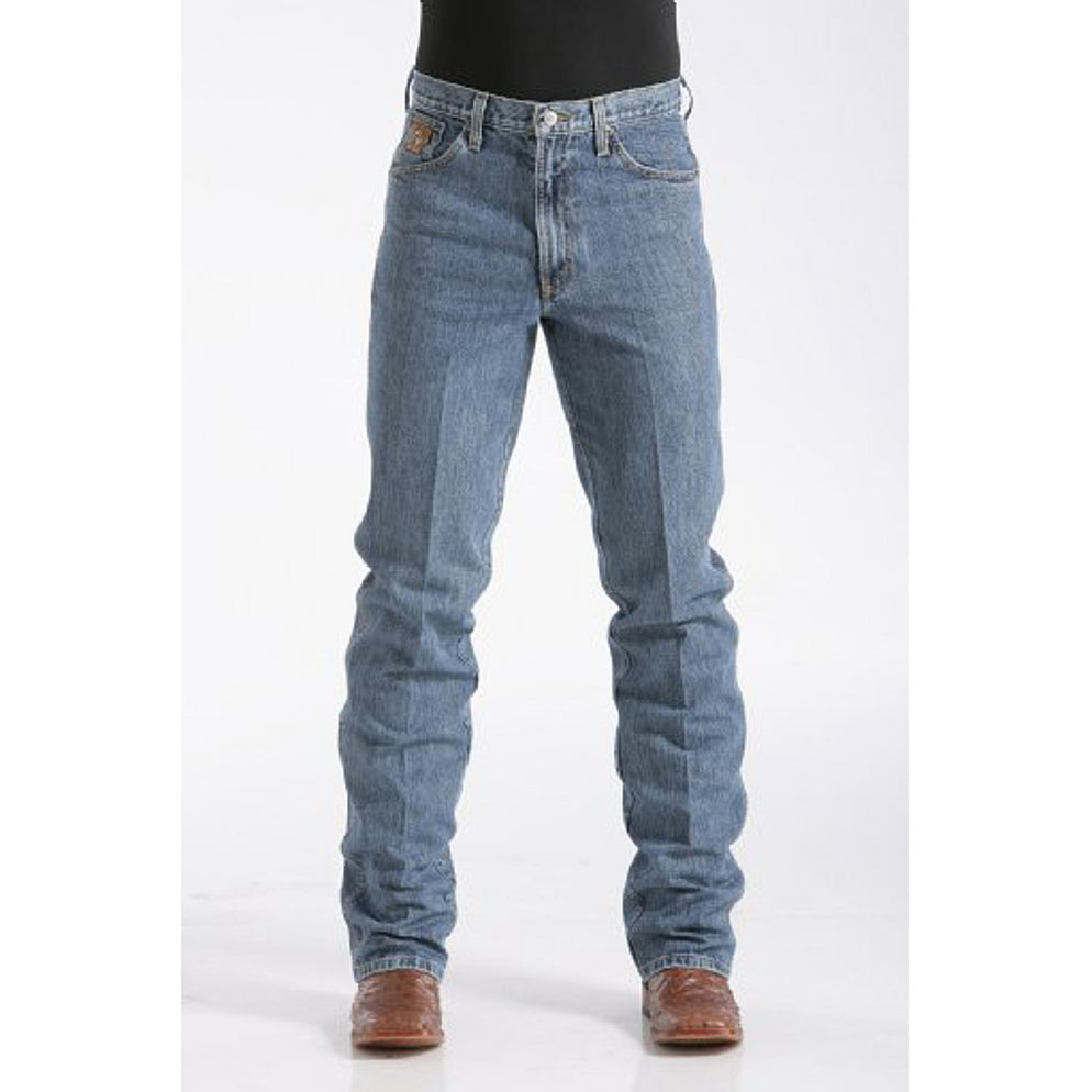 Cinch Men's Bronze Label Slim Fit Medium Stonewash Jeans