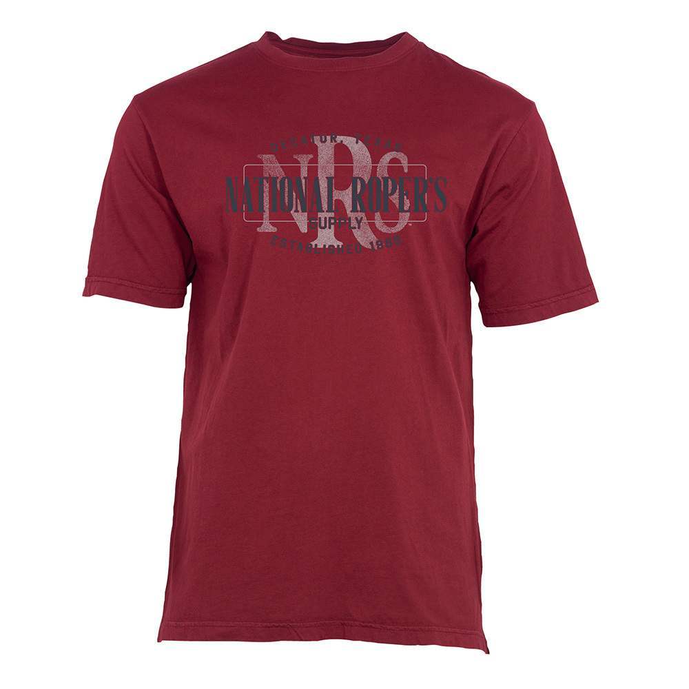 NRS National Roper's Supply Soft Red Logo Tee