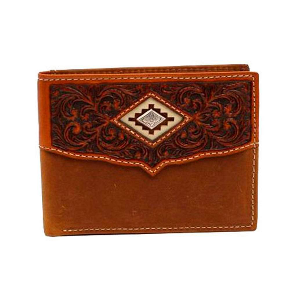 Ariat Passcase Tooled Leather Bifold Wallet