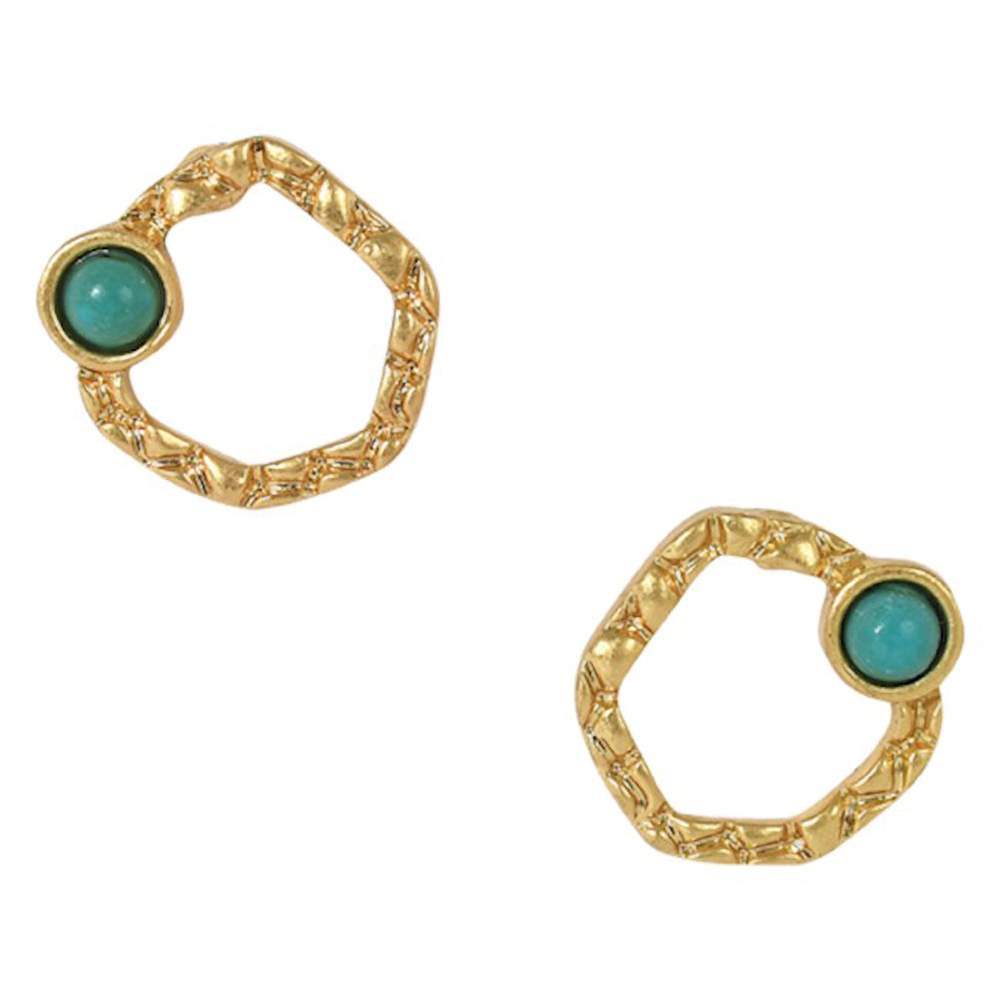 Justin Gold and Turquoise Earrings